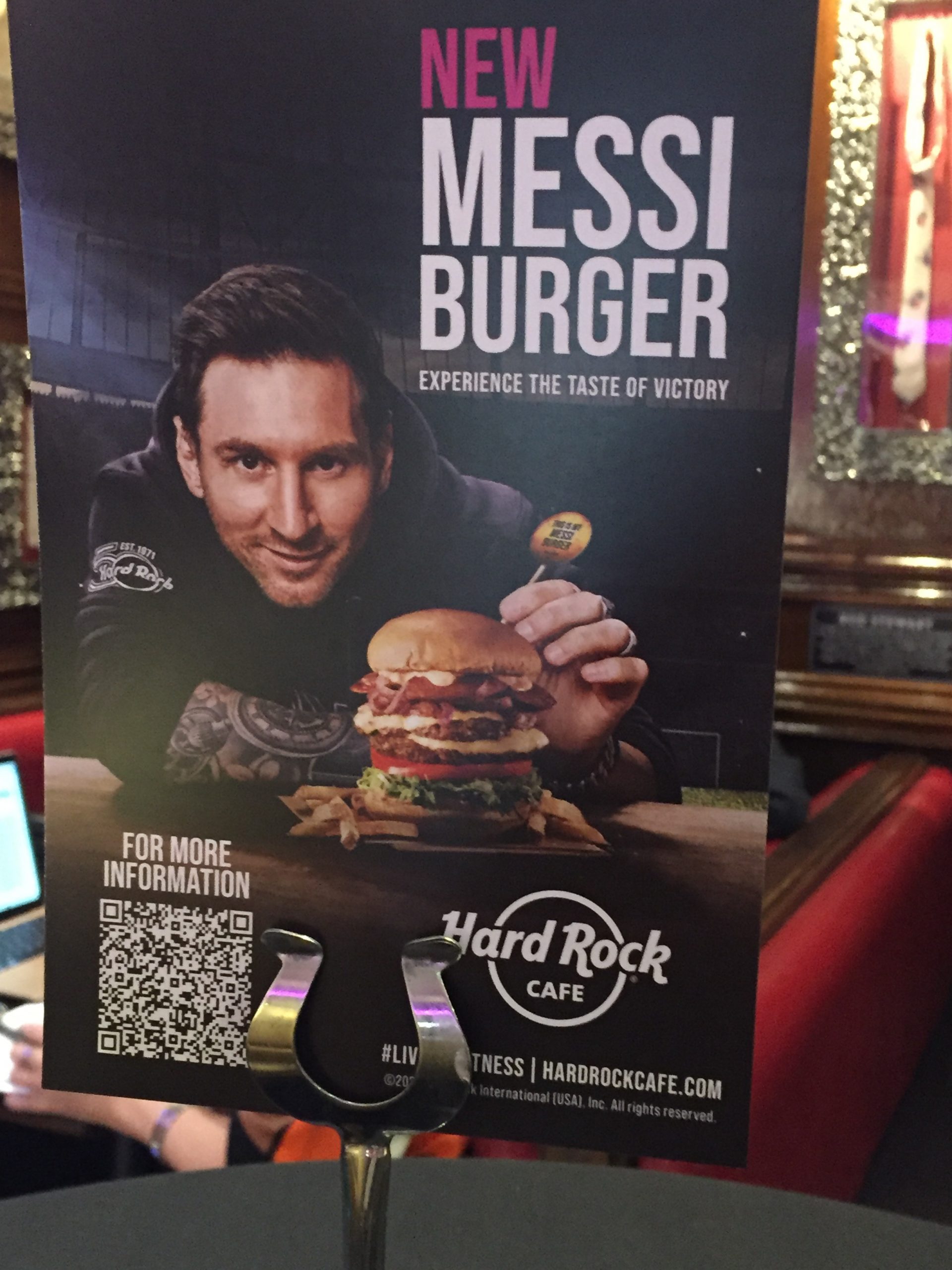 Hard Rock Cafe lance au niveau mondial le Messi Burger en partenariat ...